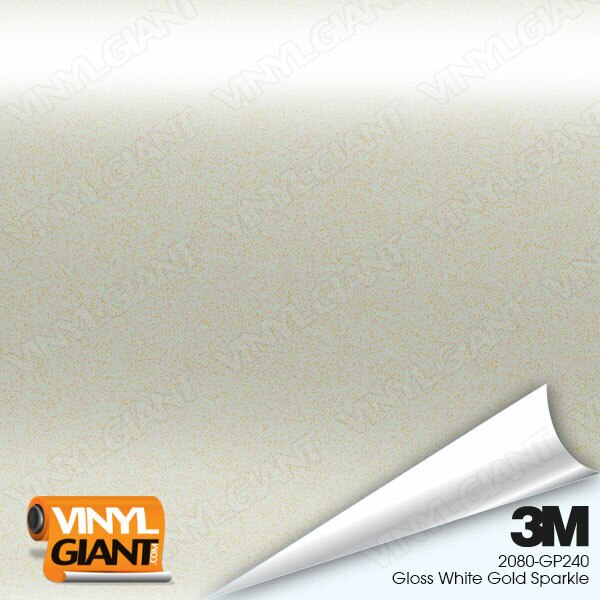 Gloss White Gold Sparkle - 3M | VinylGiant.com